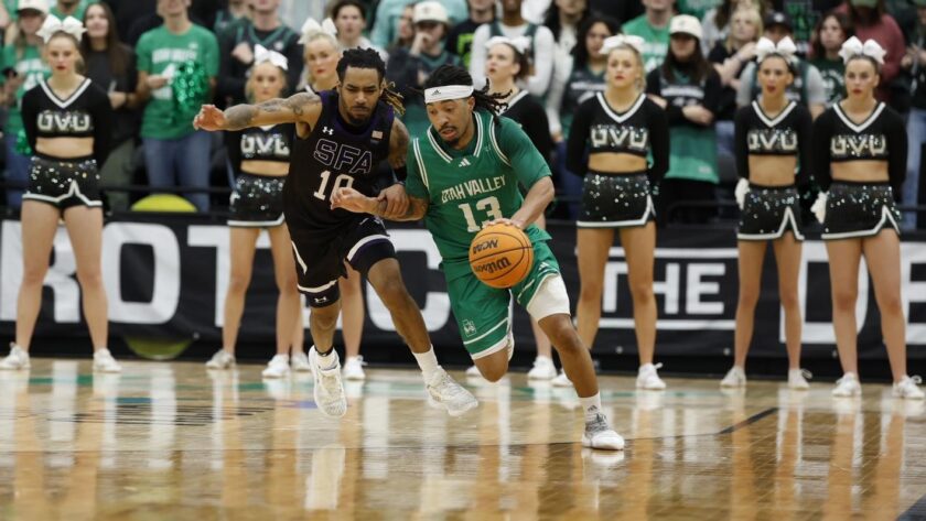 UVU men’s basketball wins fifth straight, beats SFA | News, Sports ...